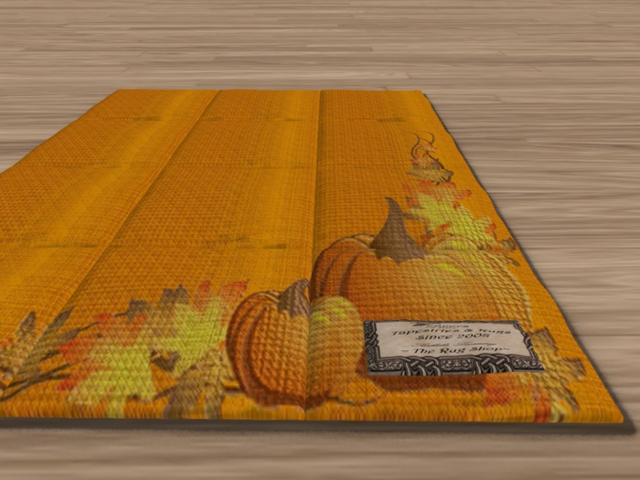 Second Life Marketplace - Fall Harvest, Tiled Rug 3x4