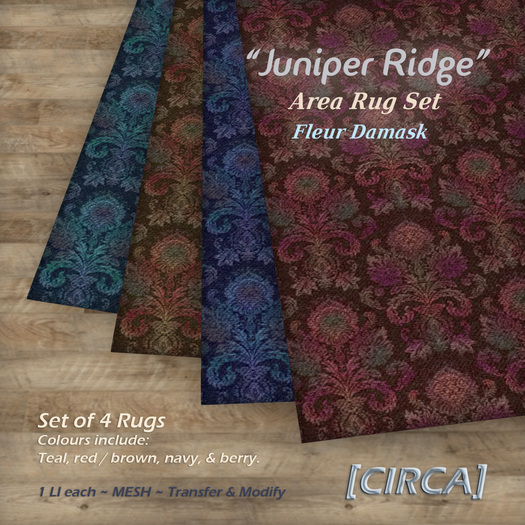 Second Life Marketplace - [CIRCA] - "Juniper Ridge" - Area Rug Set ...