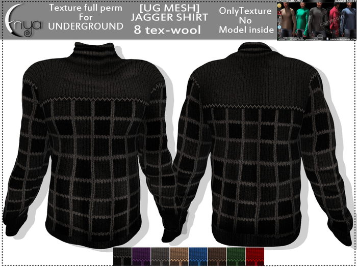 Second Life Marketplace - Enya-Texture-[UG MESH] JAGGER SHIRT-Tex-Pack 1