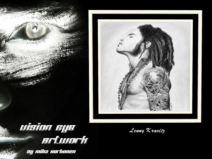 Second Life Marketplace - - Lenny Kravitz - framed RL Drawing +Vision ...