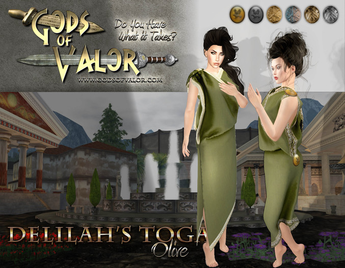 Second Life Marketplace - Gods of Valor - Rome - Roman - Delilah's Toga ...