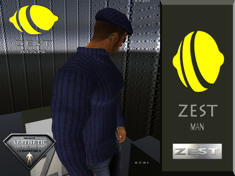 Second Life Marketplace - ZEST MAN WINTER JEANS OUTFIT 1 BLUE BOXED