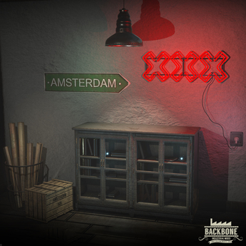 Second Life Marketplace - BackBone Amsterdam Industrial Ceiling Lamp
