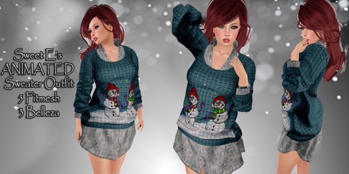 Second Life Marketplace - Sweet E's ANIMATED Slate Dancing Snowmen ADD ME
