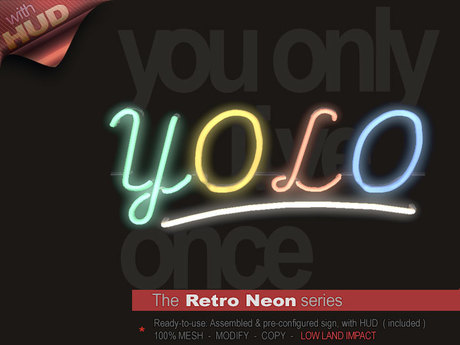 Second Life Marketplace - The Retro Neon - YOLO