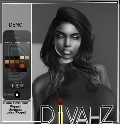 Second Life Marketplace - !DC! Tiyani Hair (Mesh) DEMO