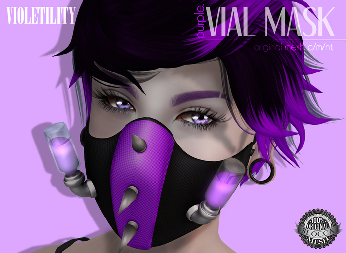 Second Life Marketplace - Violetility - Vial Mask [Grape]