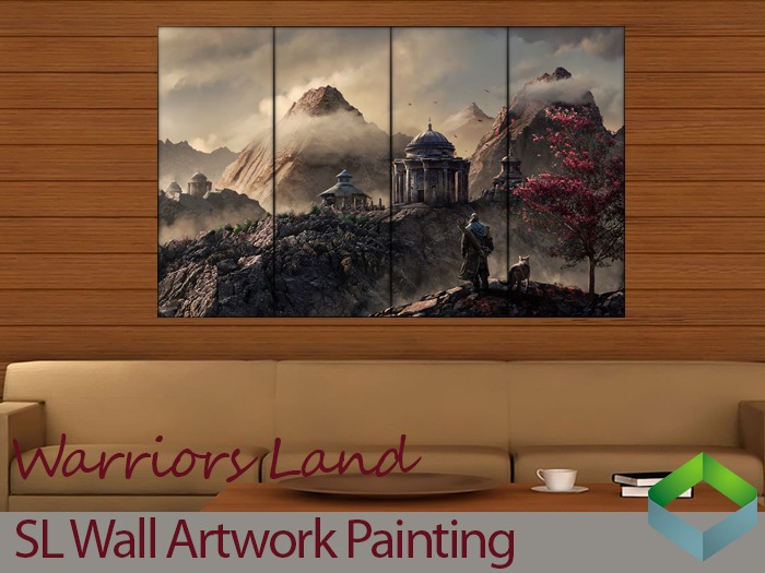 Second Life Marketplace - SL Wall Artwork Painting - Warriors Land