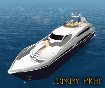 Second Life Marketplace - Luxury yacht - white & navy blue - DRIVABLE ...