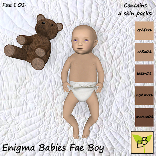 Second Life Marketplace - Enigma Babies Newborn Fae I Boy