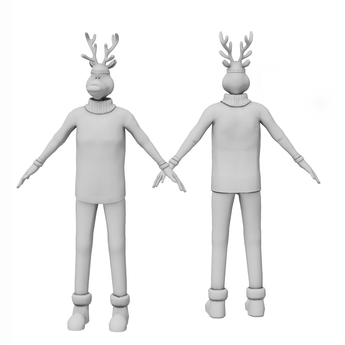 Second Life Marketplace - Full Perm Rudolph The Reindeer Human ...