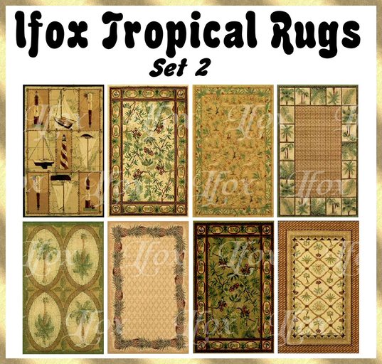 Second Life Marketplace - lfox Tropical Rug Textures - Set 2