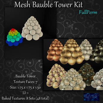 Second Life Marketplace - ~tc~ Mesh Bauble Tower FullPerm Kit