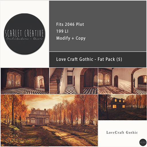 Second Life Marketplace - Scarlet Creative LoveCraft Gothic - Fat Pack