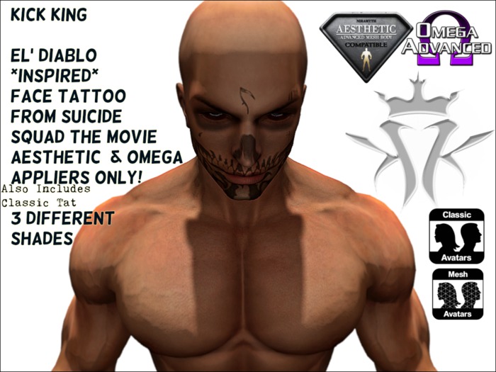 Second Life Marketplace - .:Kick King:. El Diablo *Inspired* Face ...