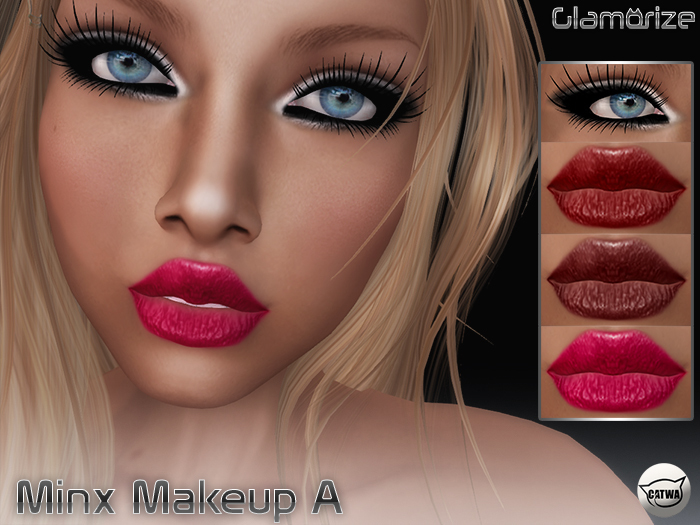 Second Life Marketplace - .:Glamorize:. Minx Makeup A for Catwa Heads
