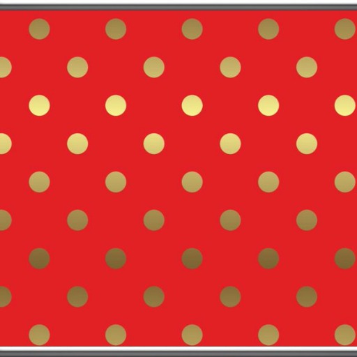 Second Life Marketplace - Christmas Red & Gold Dot Wallpaper With Skirting
