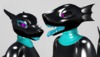 Second Life Marketplace - SKNK Rubber shark head cyan lips and eyelids