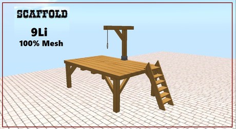 Second Life Marketplace - WW. Western Hangman Gallows SCAFFOLD with Rez ...