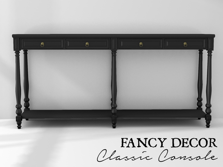 Second Life Marketplace - Fancy Decor: Classic Console (black)