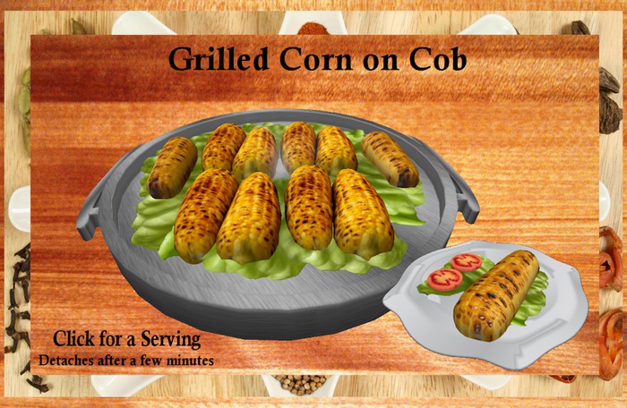 Second Life Marketplace - Kitchen Nibbles Grilled Corn on Cob BOX