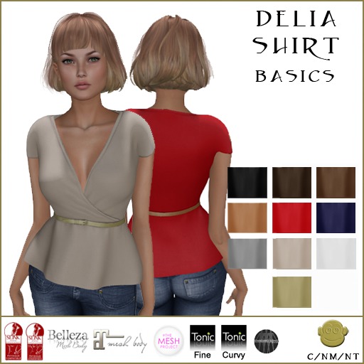 Second Life Marketplace - BM Delia Shirt Basics