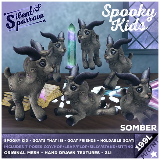 Second Life Marketplace - ~silentsparrow~ Spooky Kids! Somber Goat ...