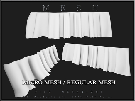 Second Life Marketplace - T-3D Creations [ Frills ] Micro and Regular MESH - Full Perm
