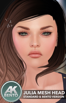 Second Life Marketplace - [AK] Julia Bento Head Vers. 2.6 + Animation HUD