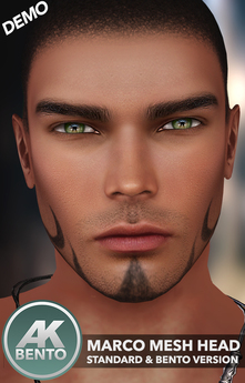 Second Life Marketplace - [AK] Marco Bento Head V2.6 DEMO