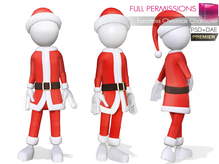 Second Life Marketplace - Full Perm MI Faceless Christmas Character ...