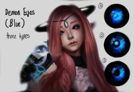 Second Life Marketplace - blue demon eyes