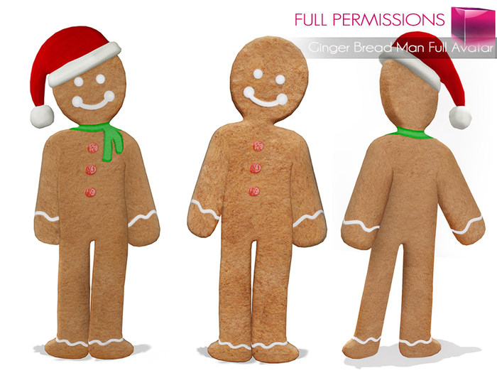 Second Life Marketplace - Full Perm MI Ginger Bread Man Full Avatar ...