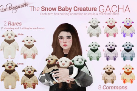 Second Life Marketplace - [La Baguette] (box) Snow Baby creature 6