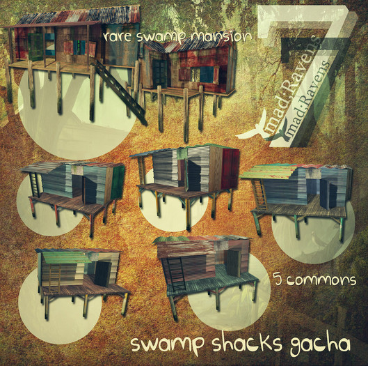 Second Life Marketplace - 7mad;Ravens Swamp Shack 1