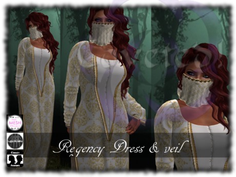 Second Life Marketplace - Regency Gown & Veil by COVETED!