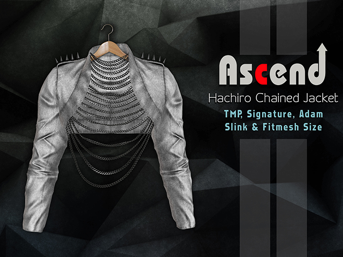 Second Life Marketplace - // Ascend // Hachiro Chained Jacket - White