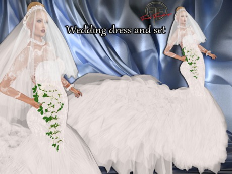 Second Life Marketplace - Wedding dress set