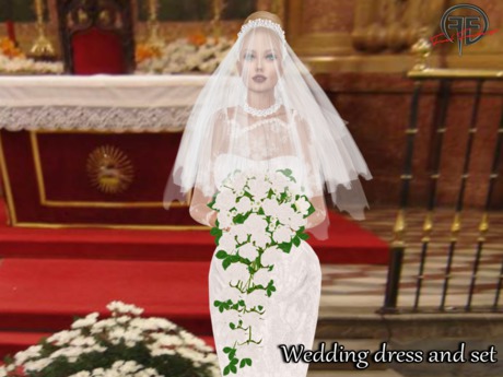 Second Life Marketplace - Wedding dress set