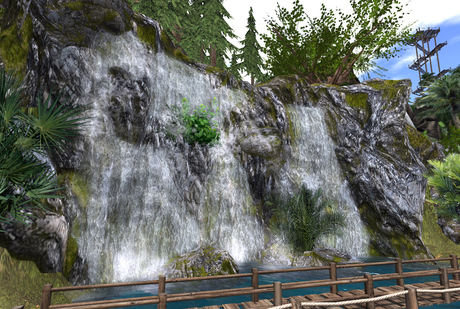 Second Life Marketplace - Realistic Waterfall WALL 2016 HQ with shiny ...