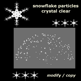 Second Life Marketplace - snowflake particles crystal clear