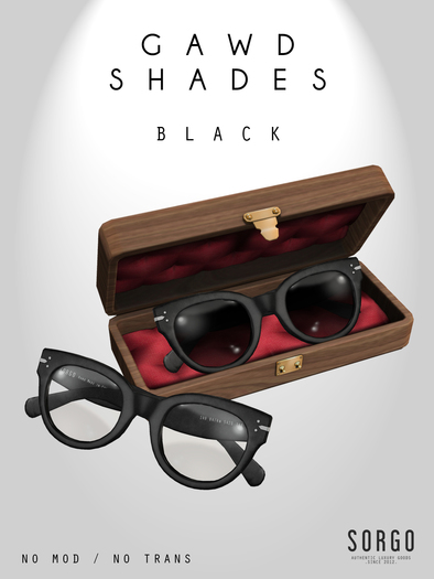 Second Life Marketplace - * SORGO - GAWD Shades / BLACK