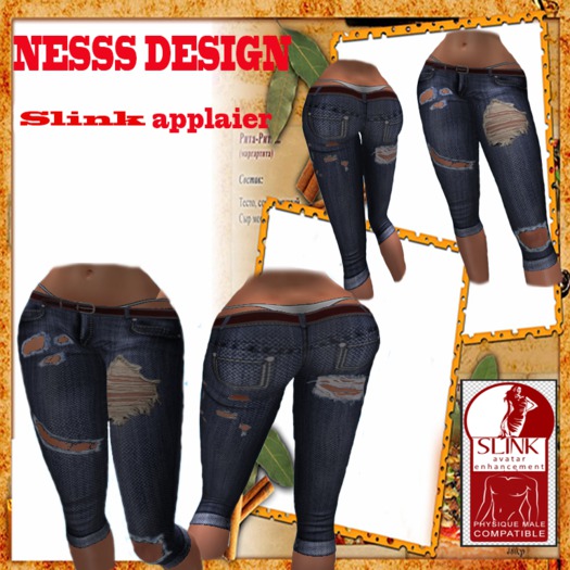 Second Life Marketplace - SLINK BLUE SEXY JEANS