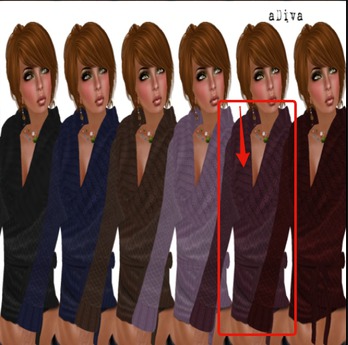 Second Life Marketplace - aDiva couture Tyler Sweater Mulberry