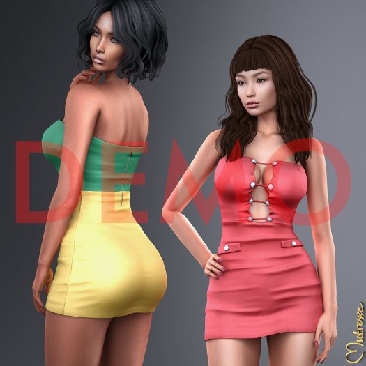 Second Life Marketplace - [DEMO] Mutresse - Leila Mini Dress - 20 Colors for Slink/Maitreya ...