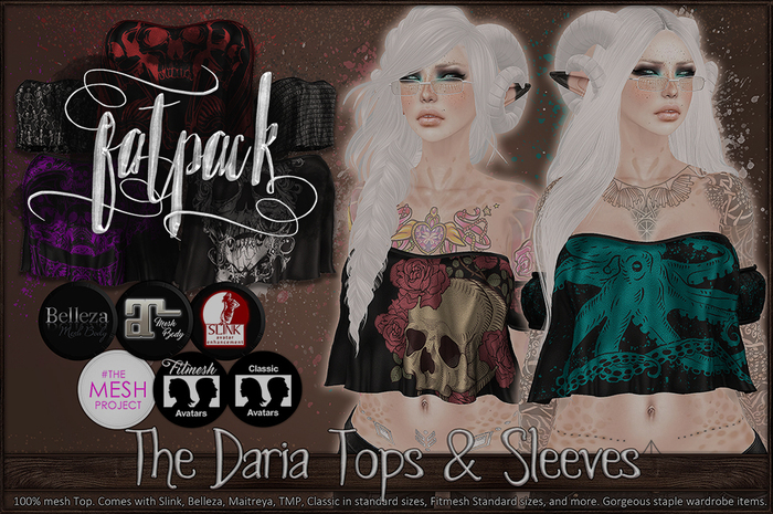 Second Life Marketplace [p] Fatpack The Daria Gypsy Tops