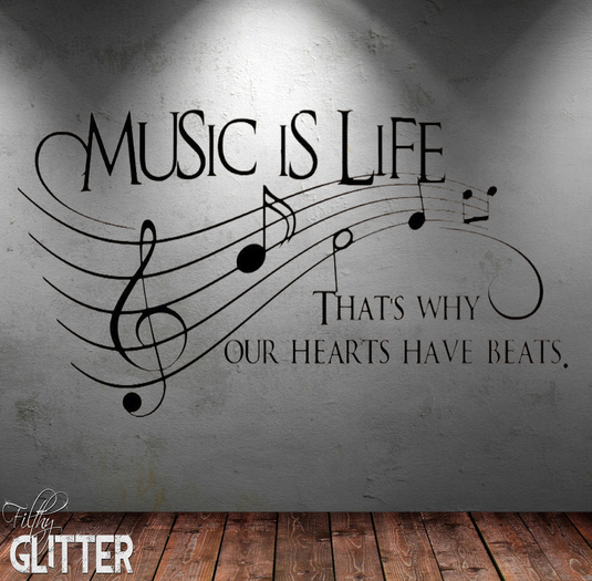 Second Life Marketplace - [fg] Music Is Life Wall Decal