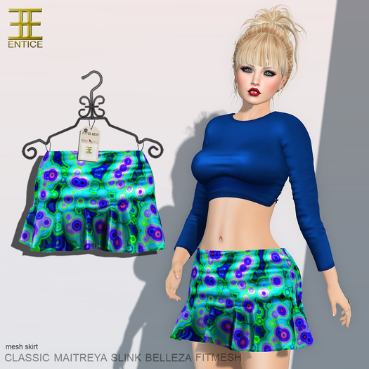Second Life Marketplace - Entice - Love Lift Me Skirt - Aqua