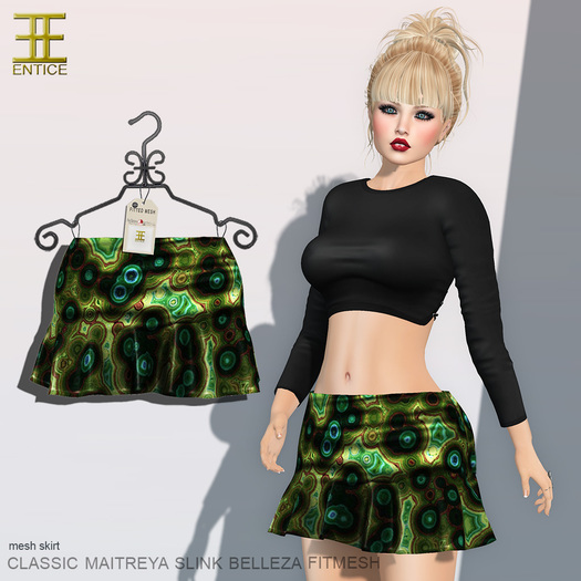 Second Life Marketplace - Entice - Love Lift Me Skirt - Green