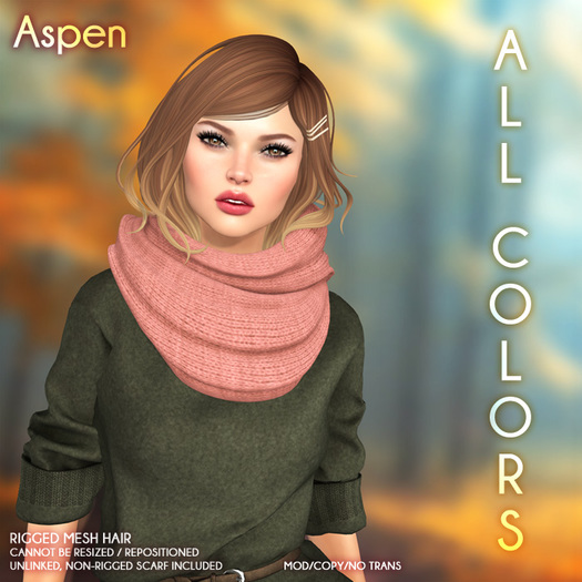 Second Life Marketplace - /Wasabi Pills/ Aspen Mesh Hair - All colors
